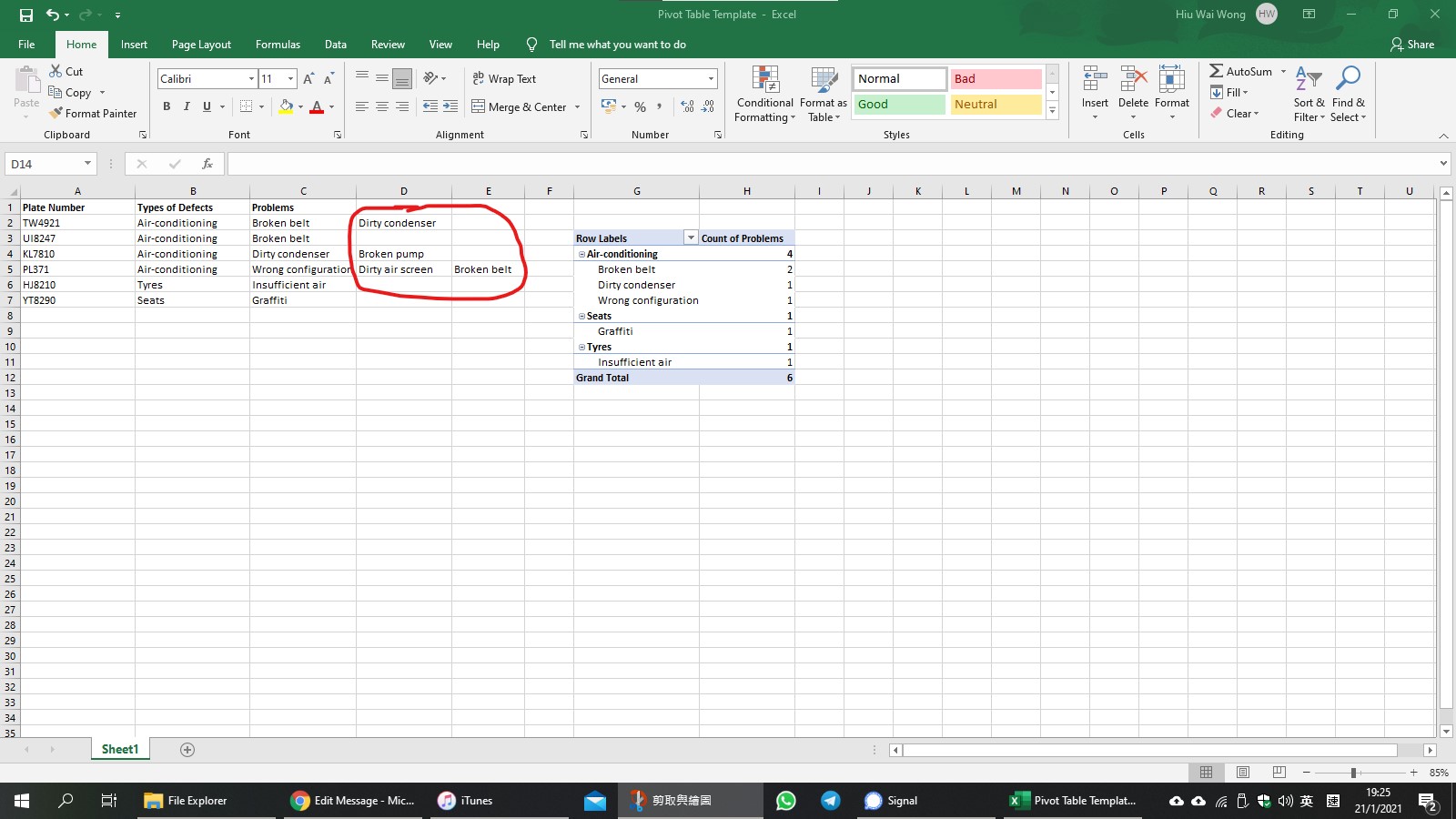 Analysing Multiple Cells In A Single Field In Pivot Table Microsoft